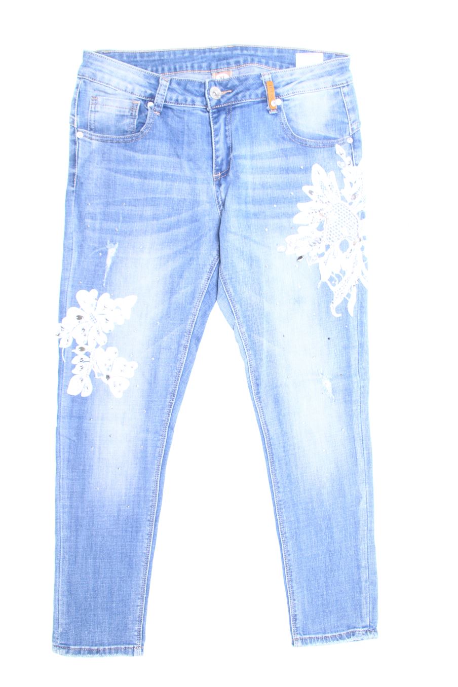 Jeans monday denim de la taille XL, de couleur bleu de denim