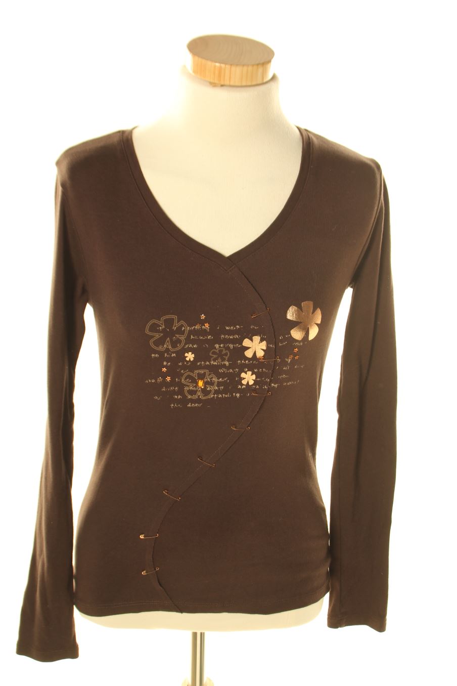 Camiseta de manga larga de Cache cache de la talla M, de color marrón