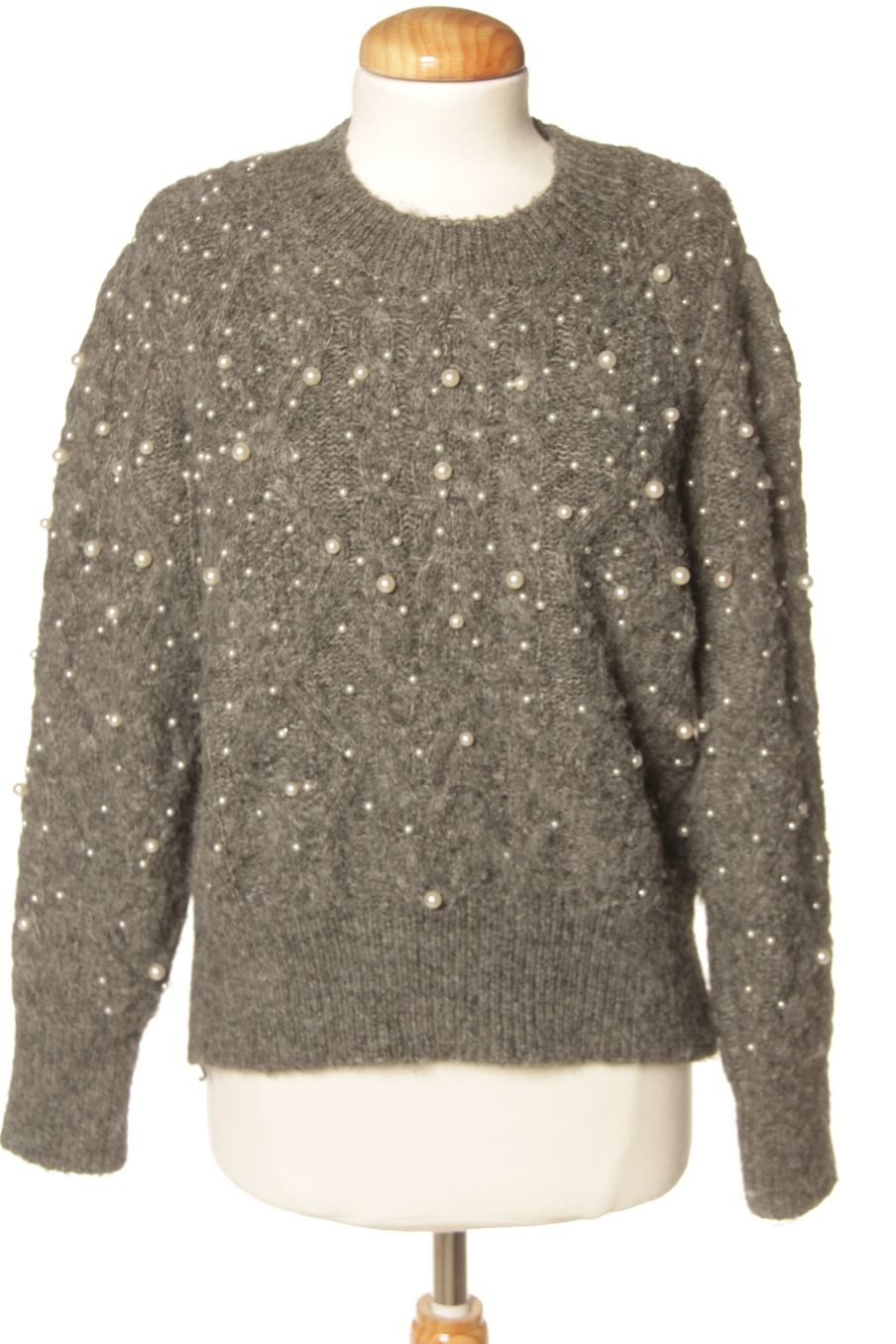 Grey Pull Paillette Zara 👠 Pull Zara de la taille L, de couleur gris