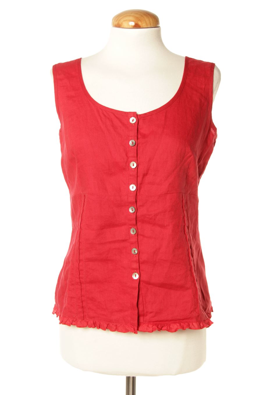 Top de Wallis de la talla M, de color rojo