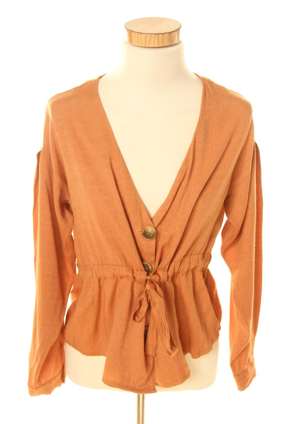 Langärmelige Bluse von UNIGIRL PARIS Größe S, Farbe Orange, für